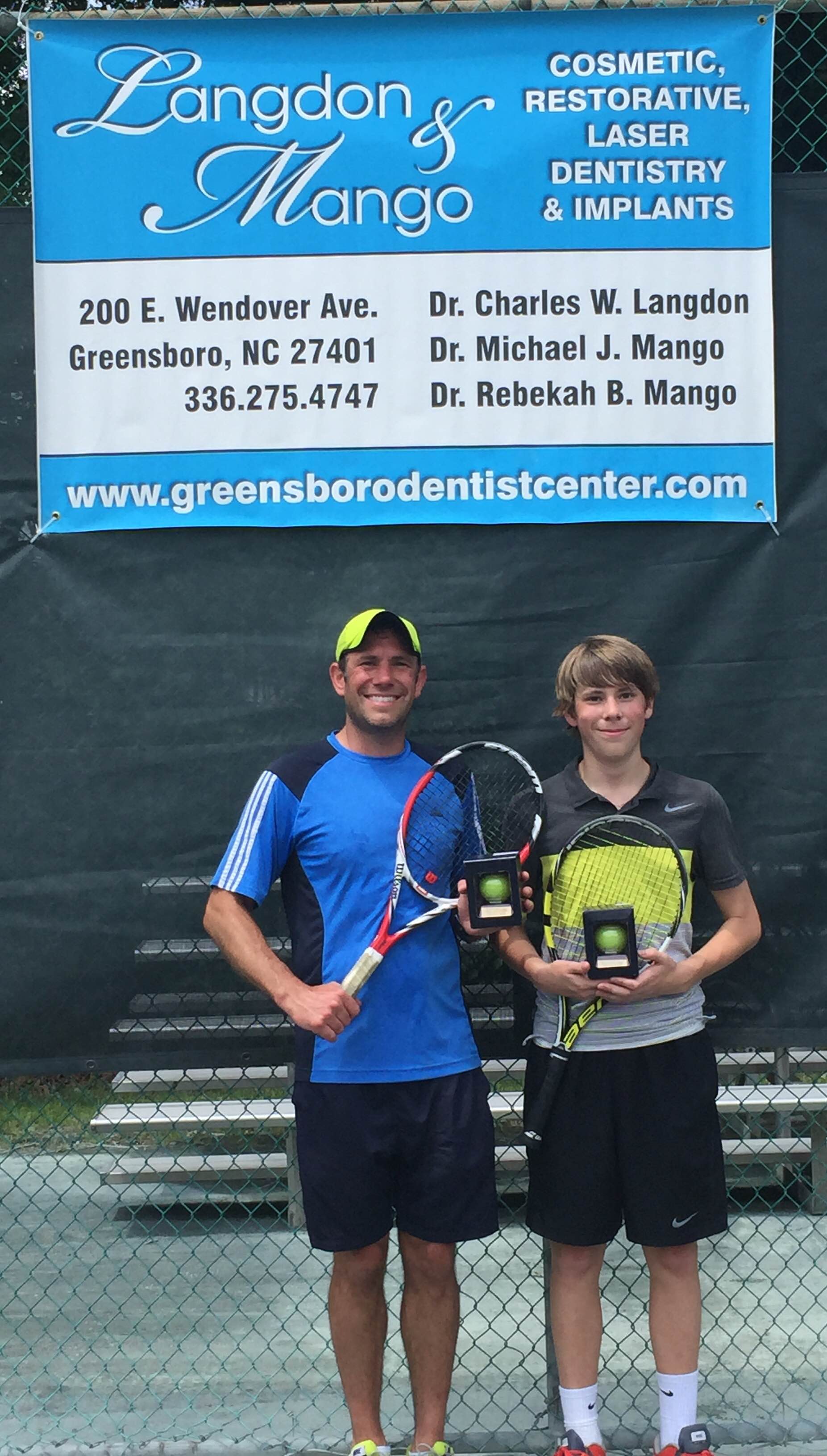 Dr. Mike Mango and Son Ike at Columbia Forest Tennis Tournament - MANGO ...